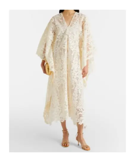 Oscar De La Renta Guipure Lace Kaftan