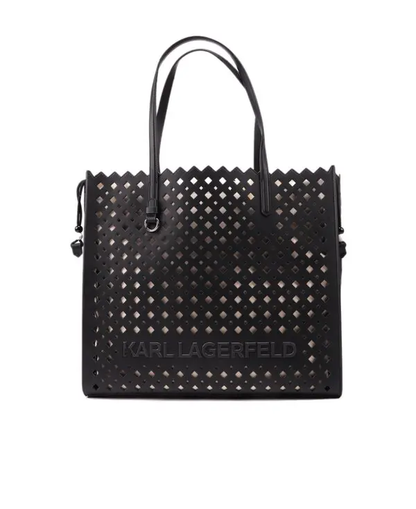 Karl Lagerfeld Logo Shoulder Bag - Black