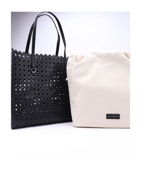 Karl Lagerfeld Perforated Tote Bag