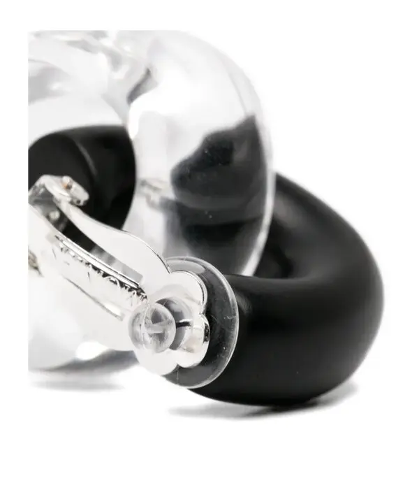 MONIES Havana Interlocking Hoop Earrings - White
