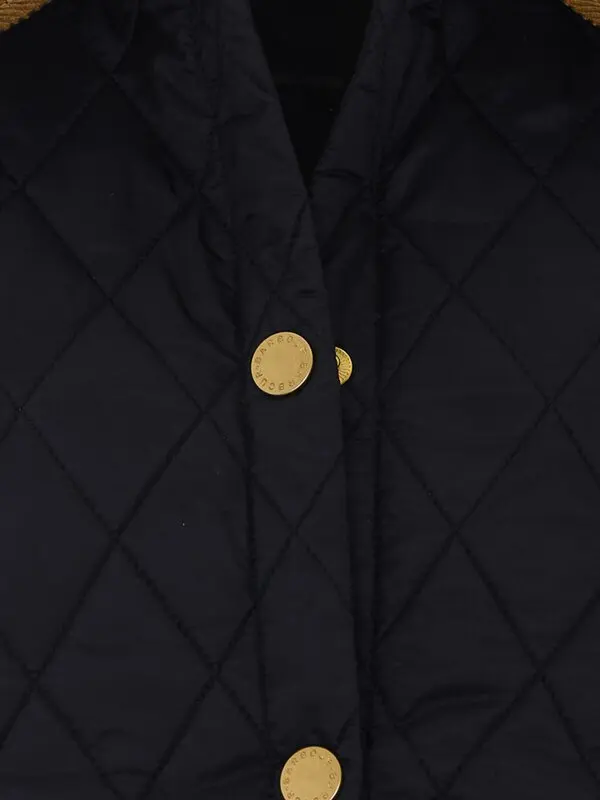 Barbour Quilted Cropped Jacket With Classic Collar