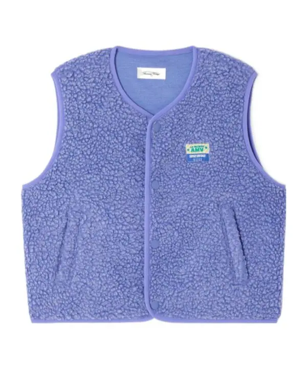 American Vintage Fleece Gilet - Blue