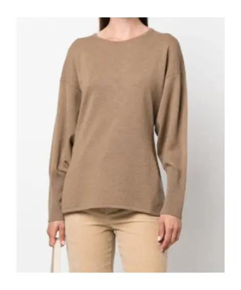 Fabiana Filippi Long-sleeved Crewneck Jumper With Slit Detailing