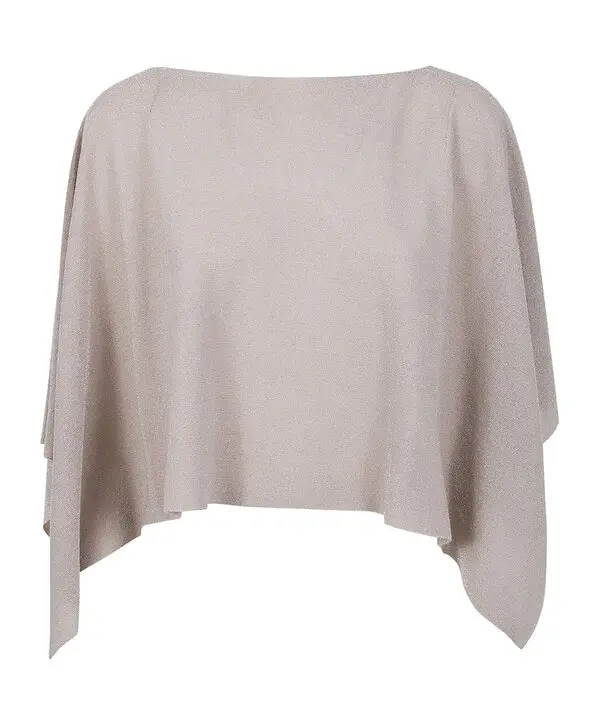 D.exterior Metallic Knit Cape