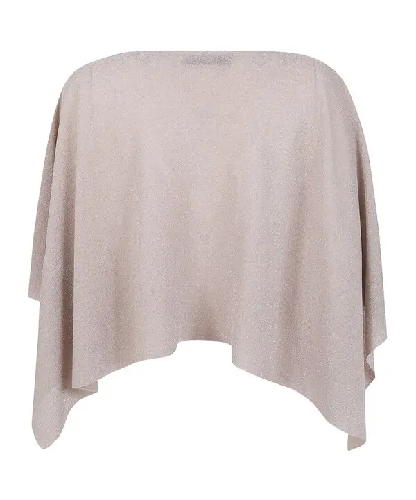 D.exterior Metallic Knit Cape