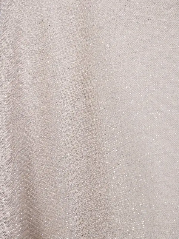 D.exterior Metallic Knit Cape
