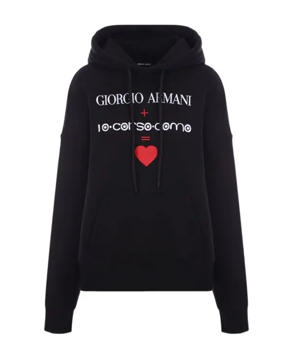 Giorgio Armani X 10 Corso Como Cotton Hoodie - Black