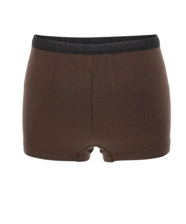 ENTIRE STUDIOS Ribbed Lounge Shorts With Button Detail
