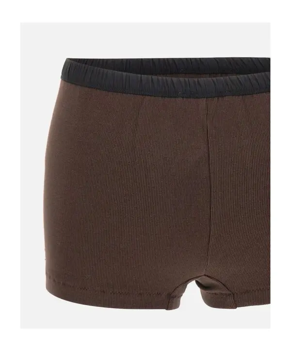 ENTIRE STUDIOS Ribbed Lounge Shorts With Button Detail