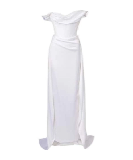 VIVIENNE WESTWOOD Nova Grace Satin Bustier Gown - White
