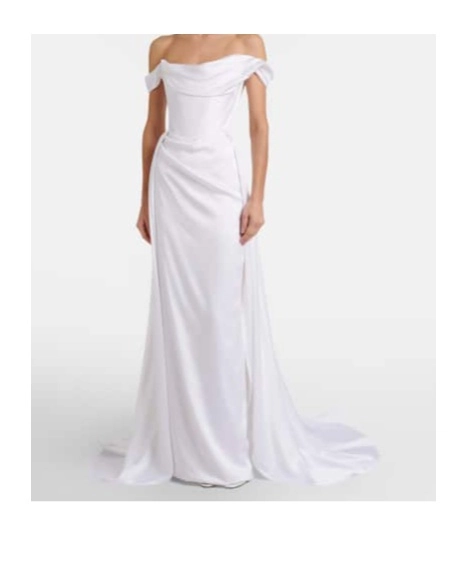VIVIENNE WESTWOOD Nova Grace Satin Bustier Gown - White