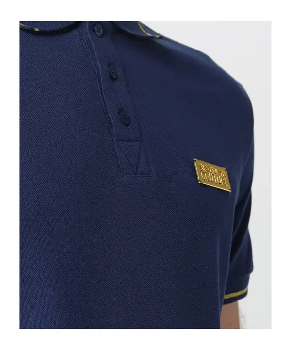 Versace Trim Plaque Polo Shirt