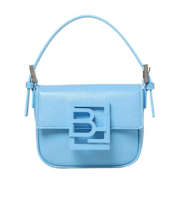By Far Alfie Logo Buckle Mini Crossbody Bag - Blue