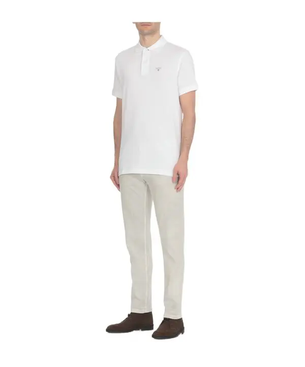 Barbour Tartan-trim Embroidered-logo Polo Shirt