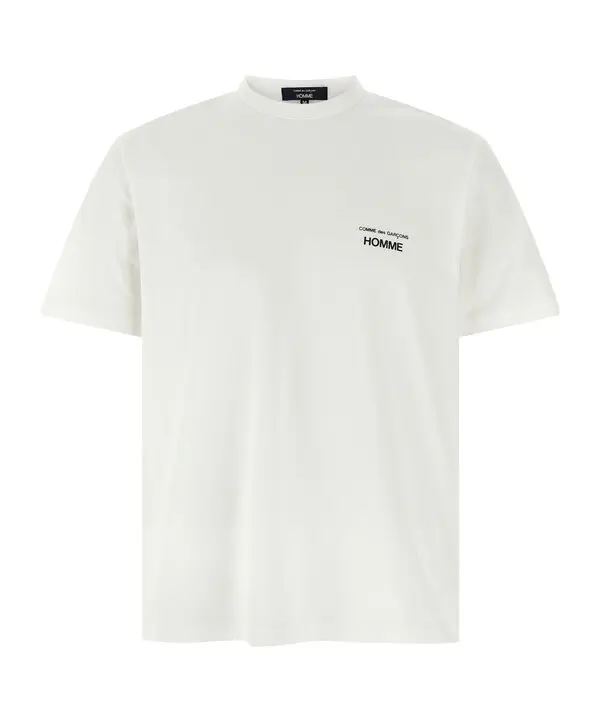 Comme Des Garçons Homme Logo Print T-shirt - White