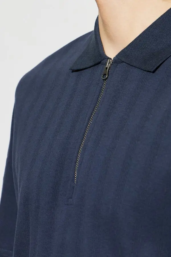 SAMSOE SAMSOE Zip Cotton Polo Shirt