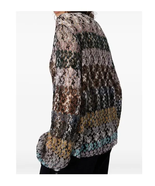 Missoni Embroidered Lace Crew Neck Blouse