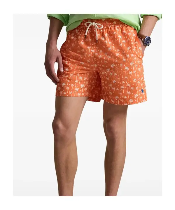 Polo Ralph Lauren Palm-pattern Embroidered Swim Shorts