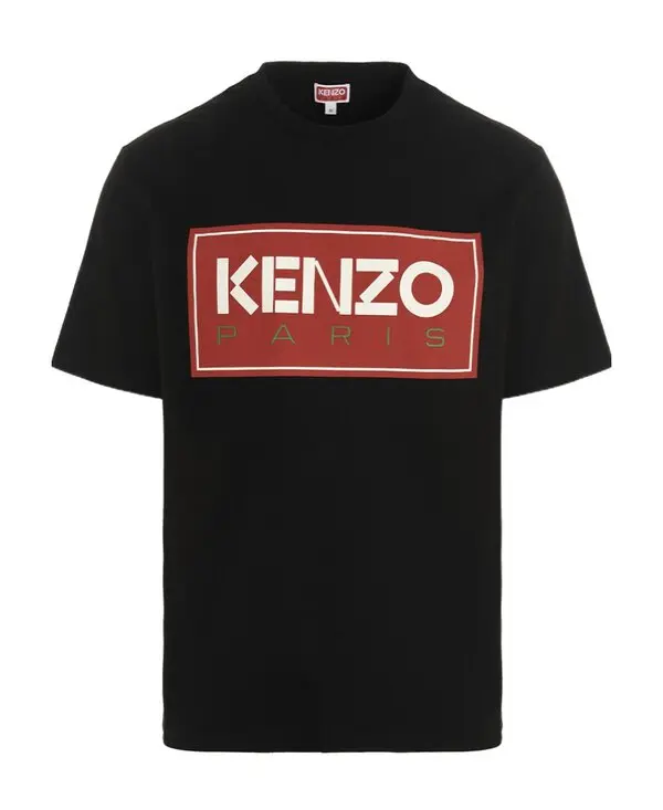 Kenzo Logo Printed Crewneck T-shirt - Black