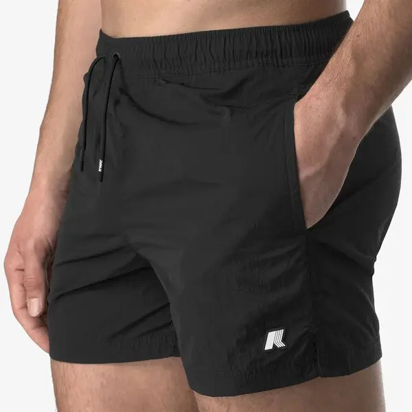 K-WAY Logo-patch Drawstring Swim Shorts