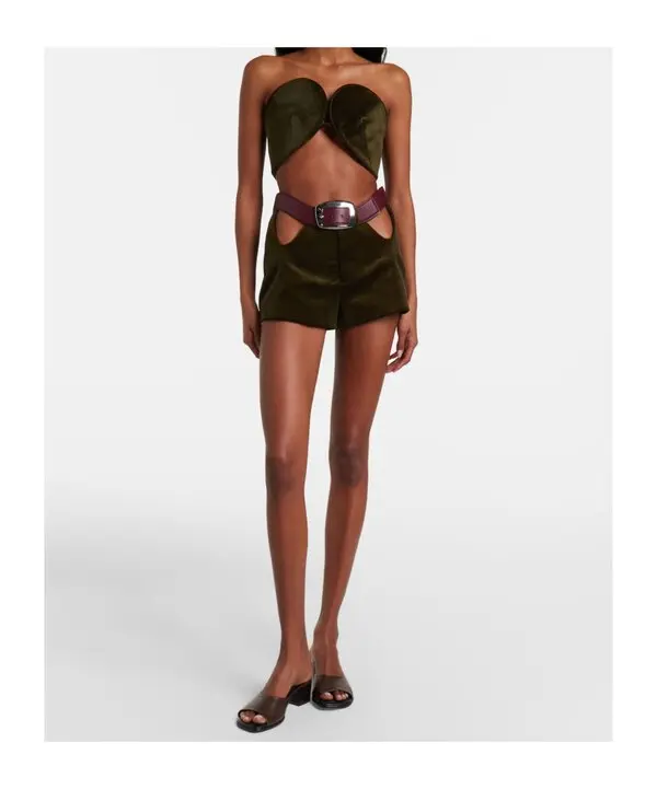 JEAN PAUL GAULTIER Cotton Corduroy Bustier Top
