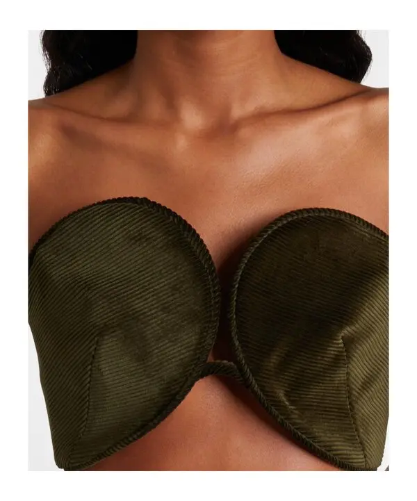 JEAN PAUL GAULTIER Cotton Corduroy Bustier Top