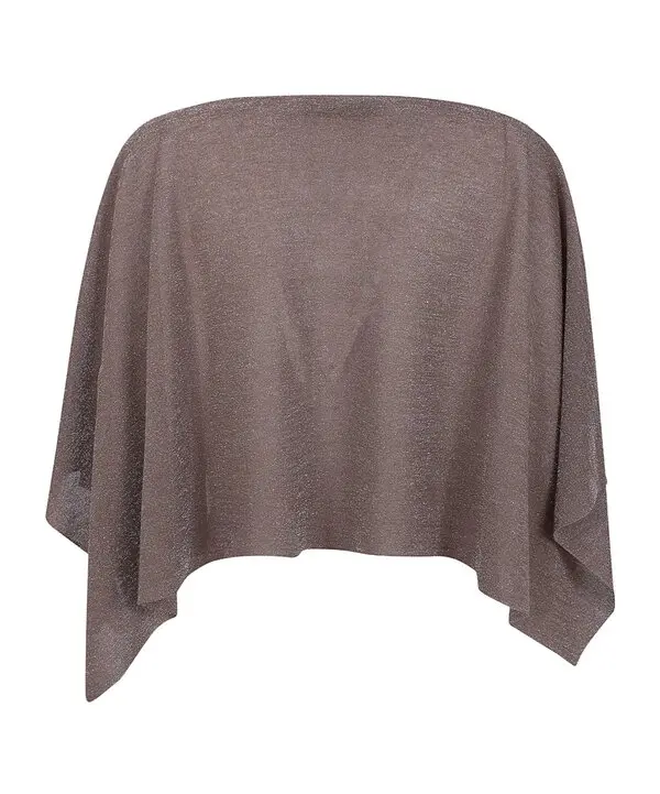 D.exterior Metallic Knit Cape