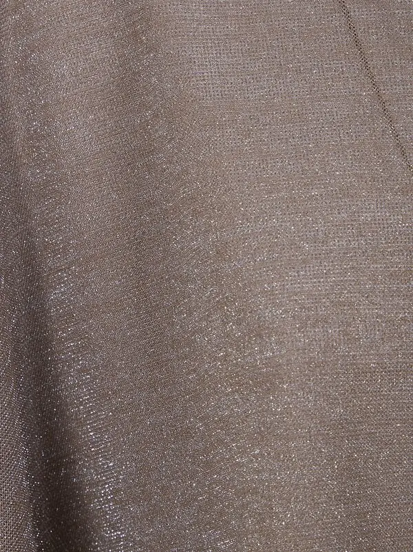 D.exterior Metallic Knit Cape