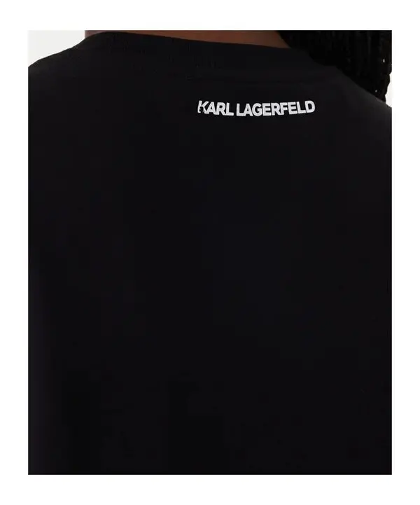 Karl Lagerfeld Rhinestone Embellishment Crewneck T-shirt