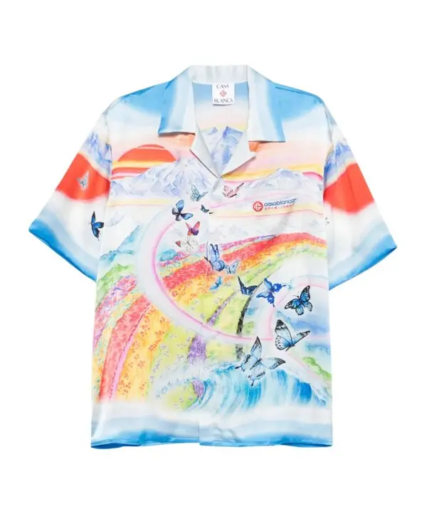 Casablanca Teacher Butterfly Landscape Shirt - White