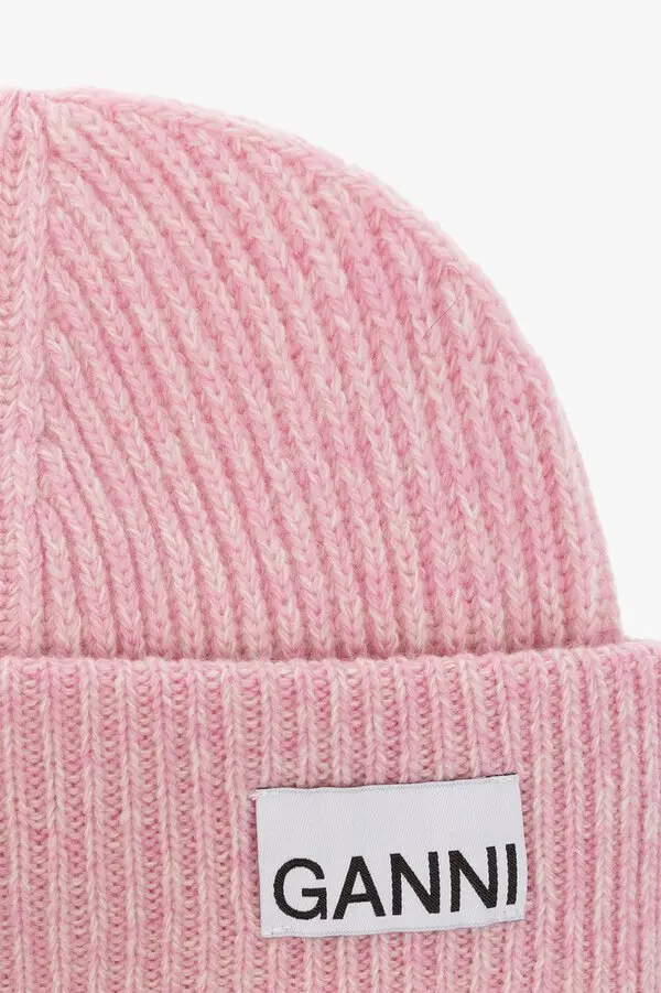 GANNI Ribbed Knit Beanie