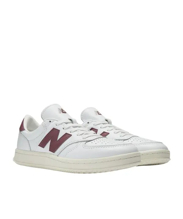 NEW BALANCE T500 Logo-patch Leather Sneakers