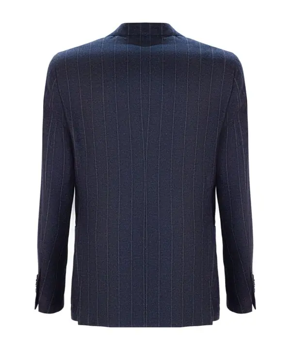 LARDINI Single Breasted Striped Blazer