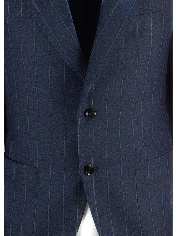 LARDINI Single Breasted Striped Blazer