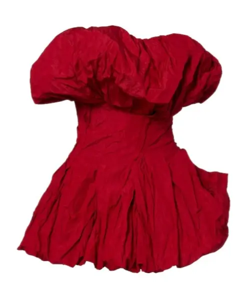 Magda Butrym Gathered Cotton-blend Taffeta Minidress - Red
