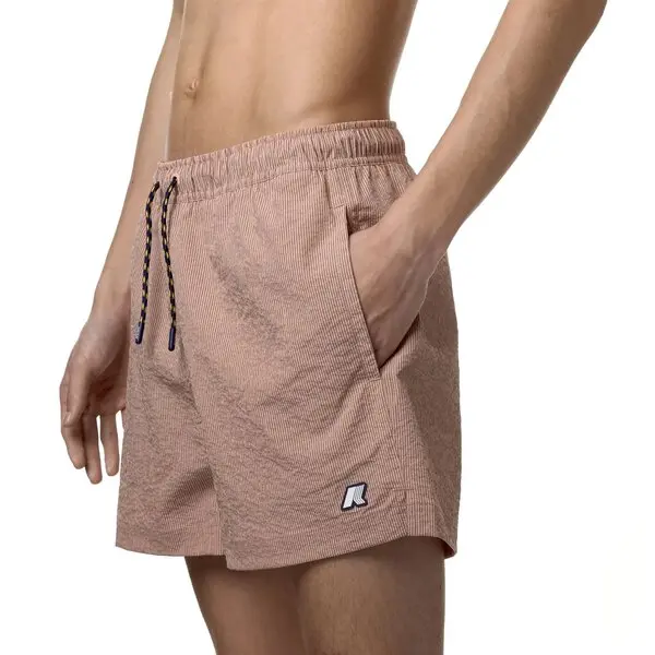 K-WAY Loiret Striped Drawstring Swimming Trunks