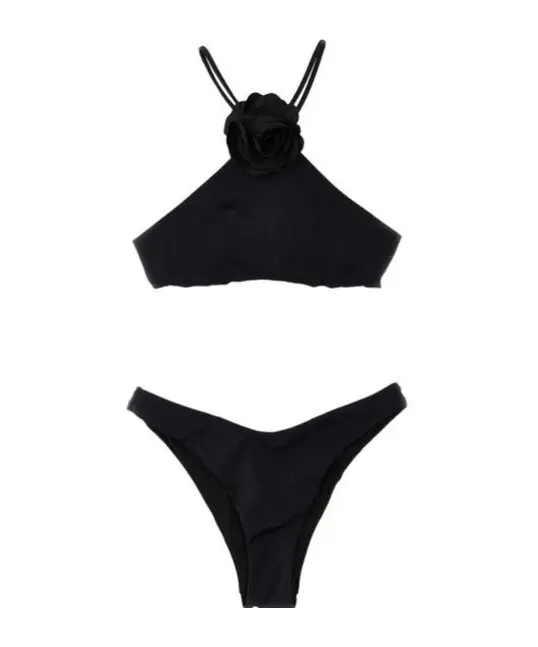 Philosophy Di Lorenzo Serafini Floral Detailed Bikini Set - Black