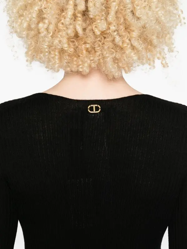 TWINSET Ribbed V-neck Knitwear