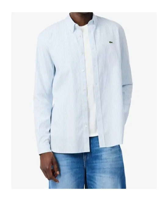 Lacoste Regular Fit Striped Pinpoint Shirt