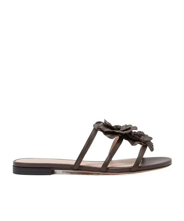 TWINSET Floral-strap Flat Sandals