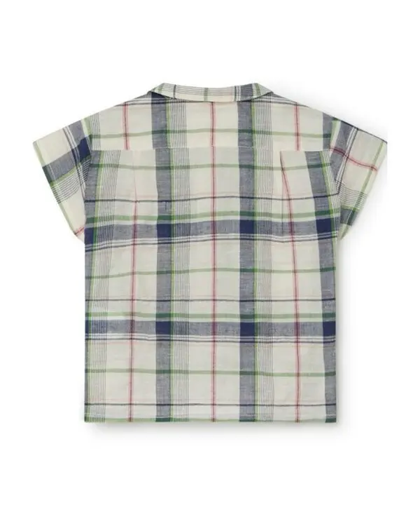 Bonpoint Short Sleeve Shirt With Chest Pocket