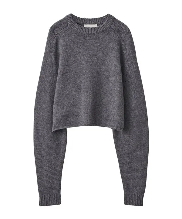 LISA YANG Long-sleeved Crew Neck Sweater - Grey
