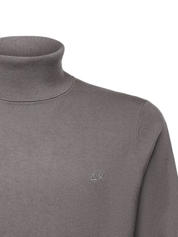 SUN 68 High Neck Knitwear - Gray