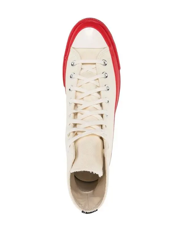 Comme Des Garçons X Converse Heart-motif High-top Sneakers