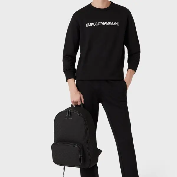Emporio Armani Logo Print Crewneck Sweatshirt