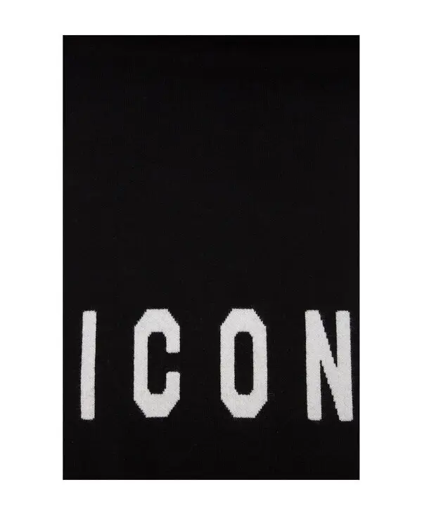 Dsquared2 Icon Intarsia Knitted Scarf