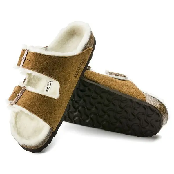 BIRKENSTOCK Shearling-lined Slip-on Sandals