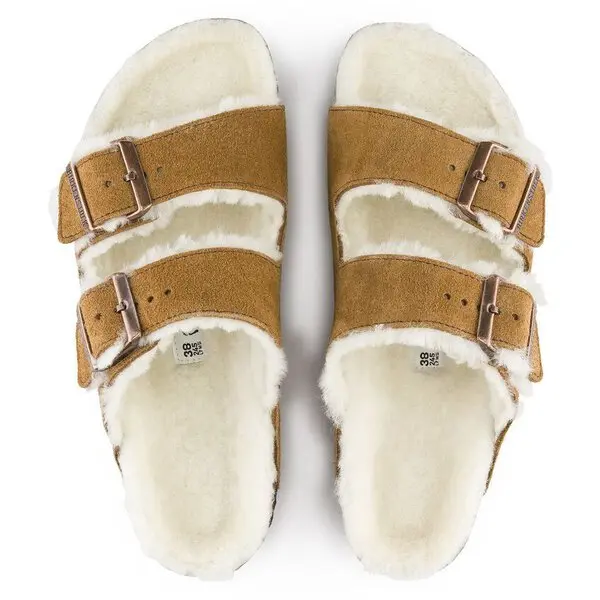 BIRKENSTOCK Shearling-lined Slip-on Sandals