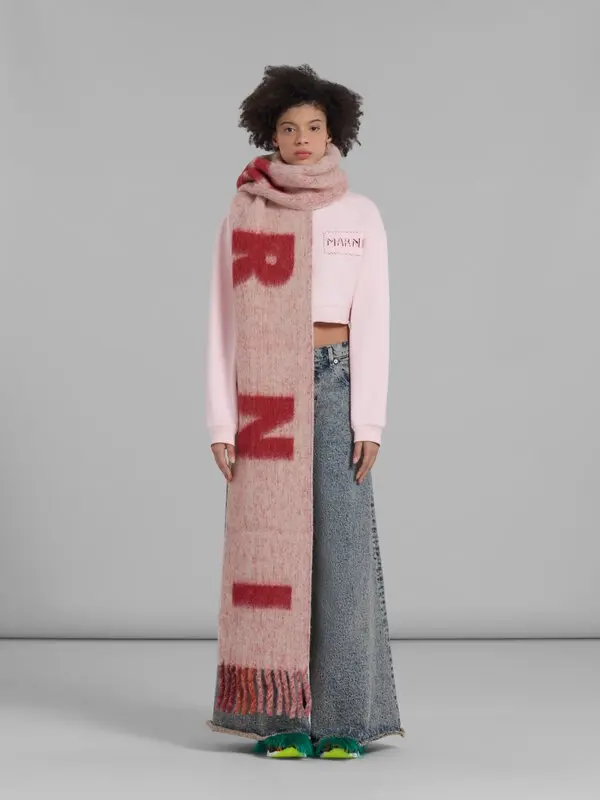Marni Logo-detailed Fringed Scarf