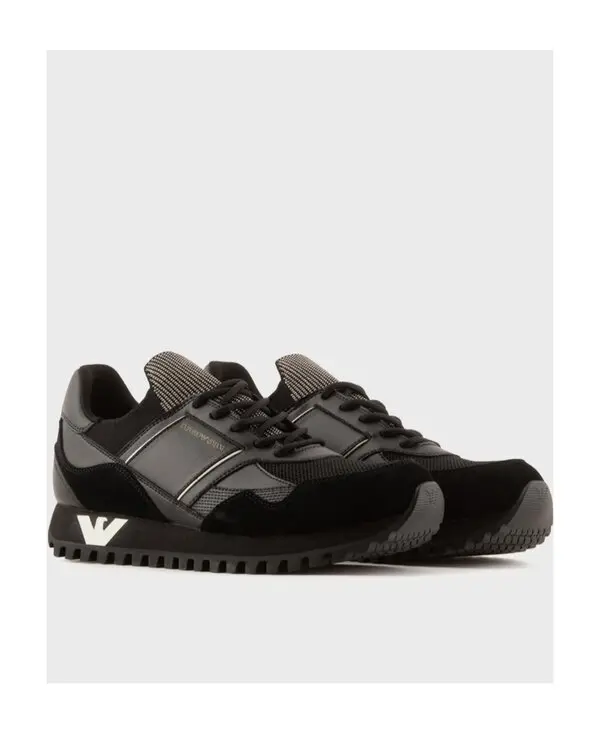 Emporio Armani Panelled Logo-print Sneakers